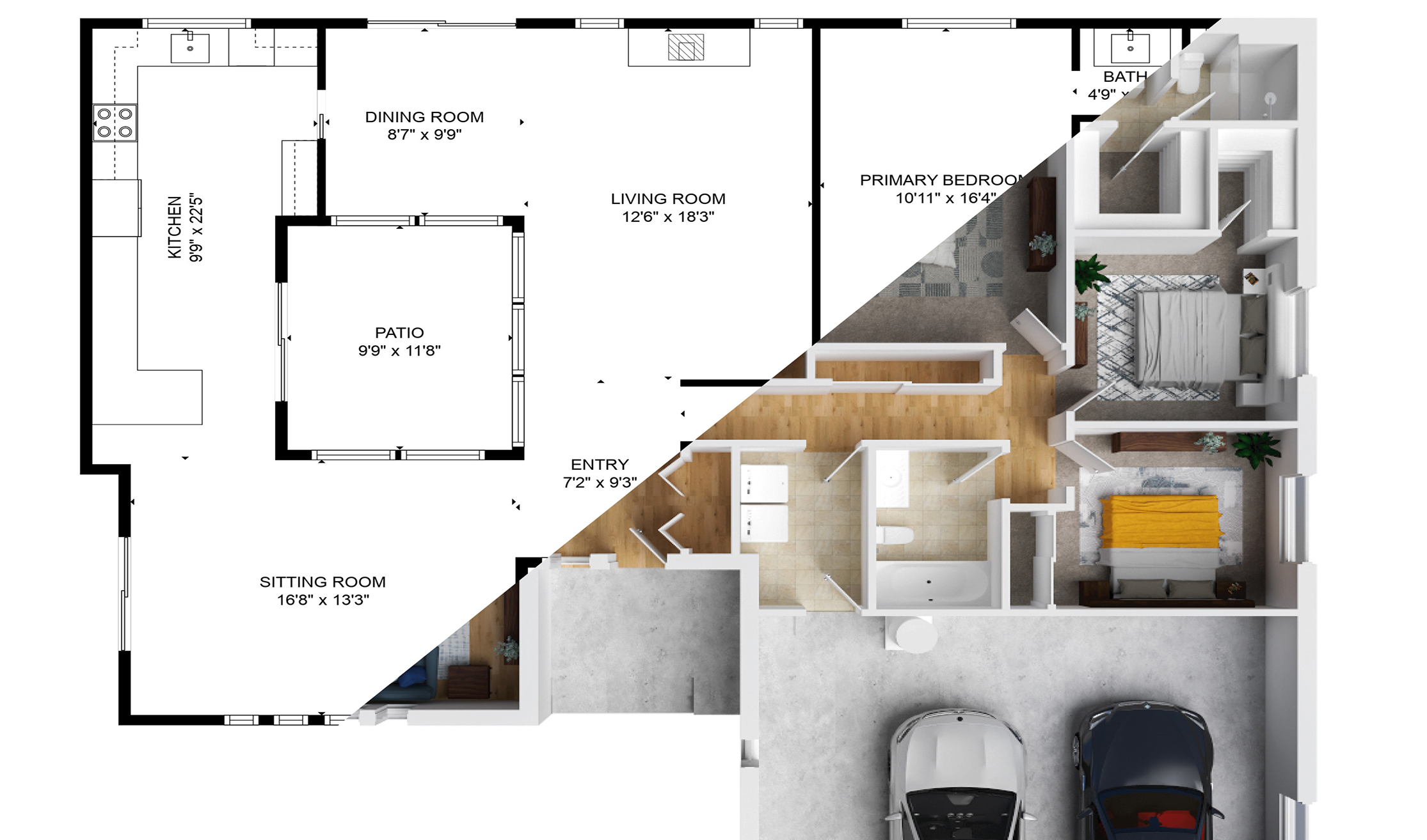 2D & 3D Blueprint Floor Plan - Kusko Media House